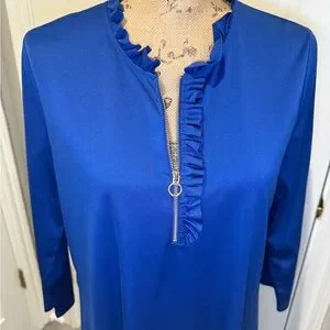 Jade | Dresses | Jade By Melody Tam Royal Blue Dress With Ruffle Detail ...